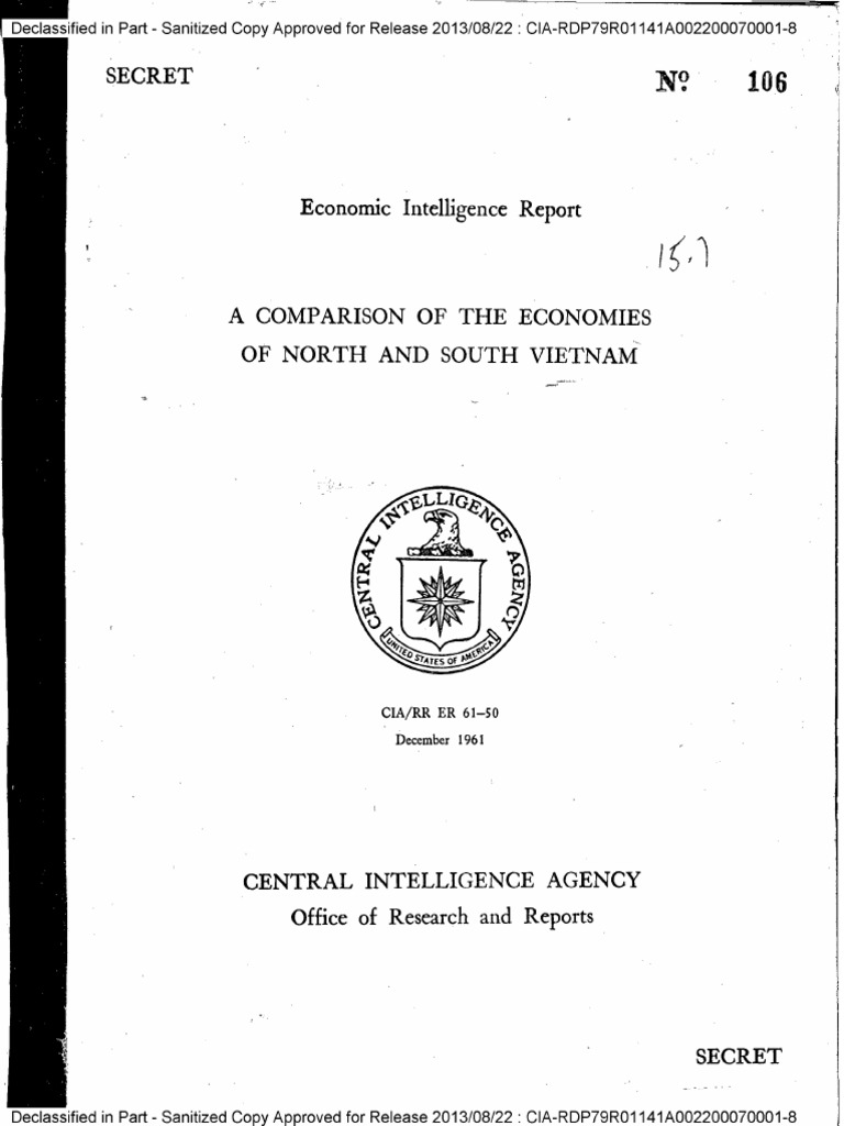 A Comparision of The Economies of North and South Vietnam - CIA Report ...