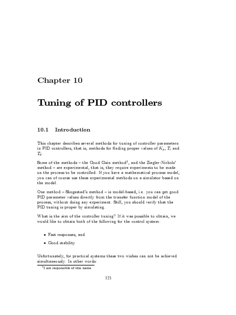 PID Controller Tuning Methods | PDF | Control Theory | Control System