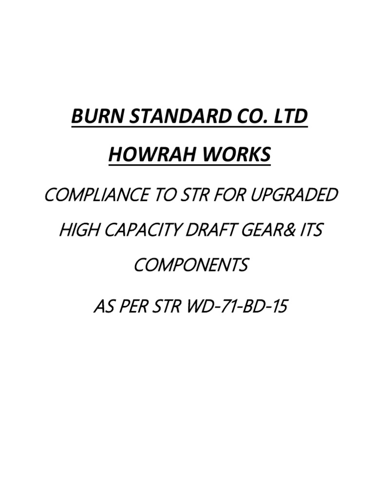 QAP WD-71-BD-15 Compliance To STR | PDF | Specification (Technical ...