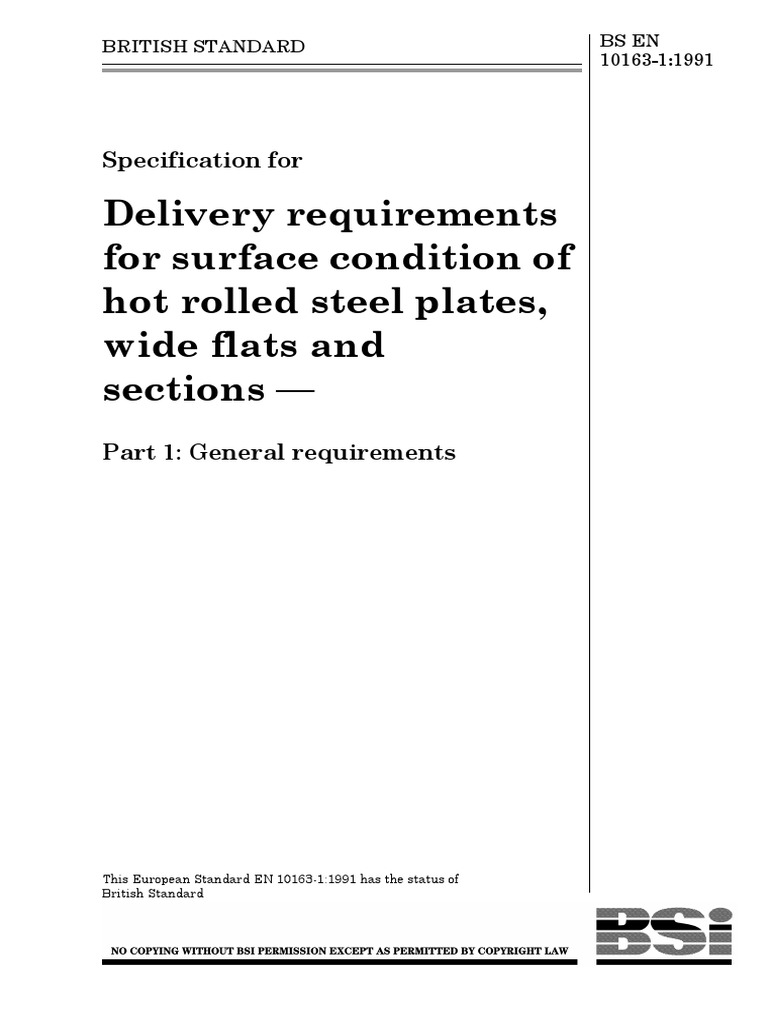 BS en 10163 1 | PDF | Welding | Construction