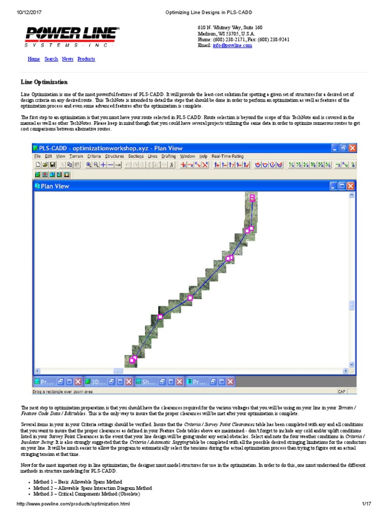 Optimizing Line Designs in PLS-CADD | PDF | Program Optimization ...
