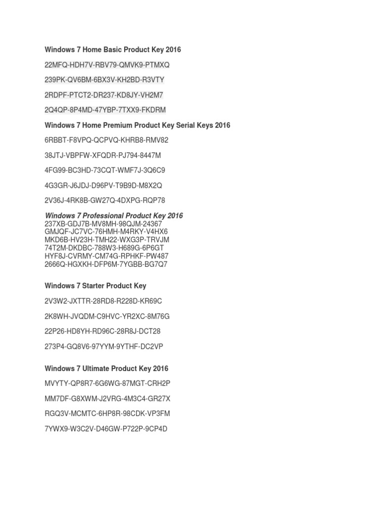 Các Key Win 7 Home Basic Đáng Tin Cậy Dành Cho Hệ Điều Hành