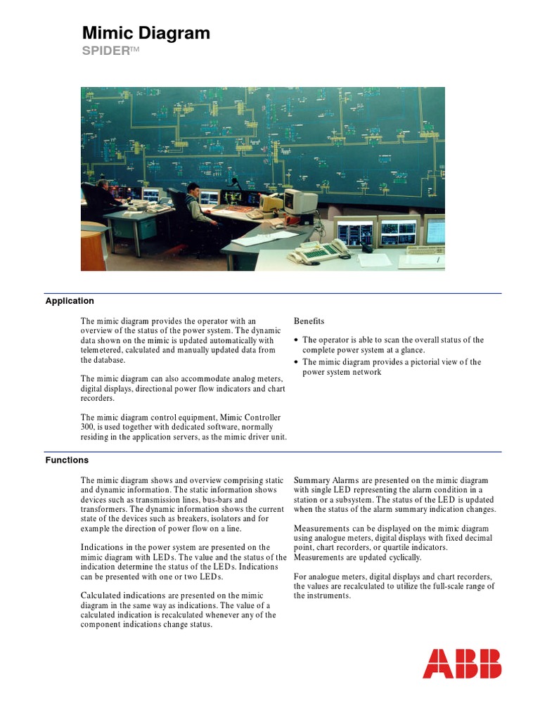 Mimic Diagram: Spider | Download Free PDF | Electric Power System ...