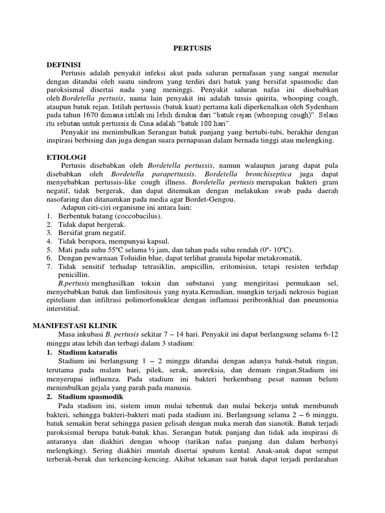 PERTUSIS | PDF | Kesehatan Holistik