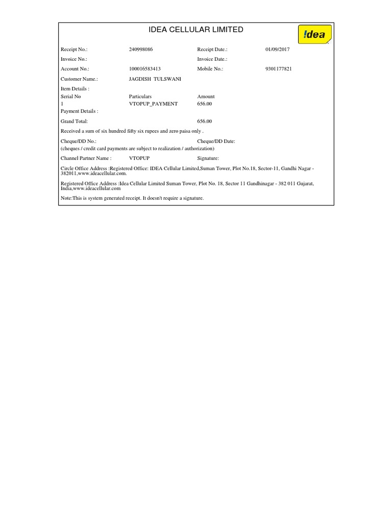 Paymentreceipt | PDF
