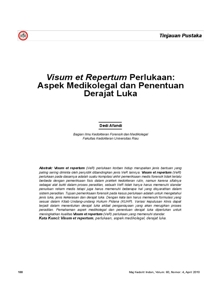 Visum Et Repertum PDF | PDF | Sains & Matematika