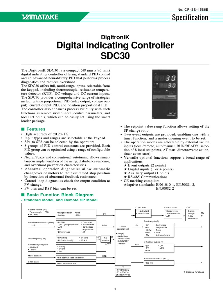 SDC30 | PDF | Control System | Power Supply