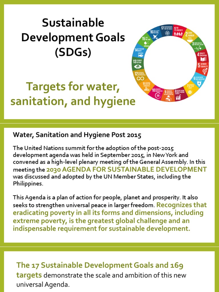 SDGs and The IWaSH Approach - RBReyes | PDF | Wash | Sanitation