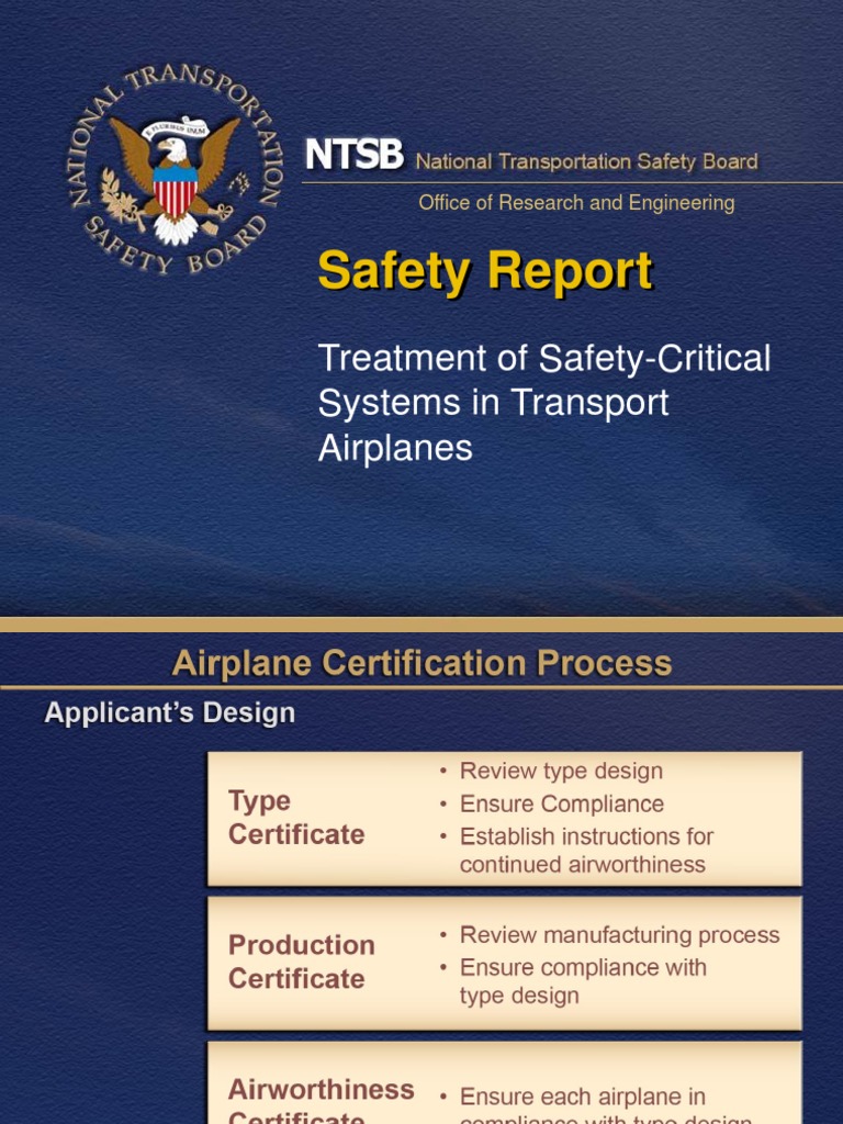 Safety Report: Treatment of Safety-Critical Systems in Transport ...