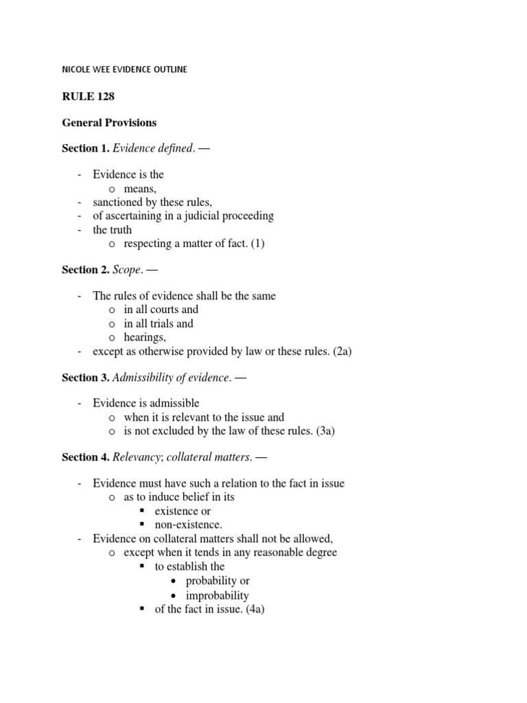 Rules of Evidence and Interpretation of Documents: An Analysis of the ...