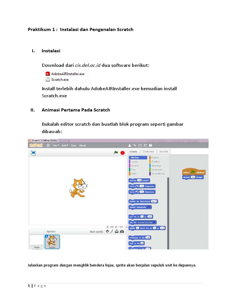 Modul 1 Scratch Praktikan | PDF | Seni