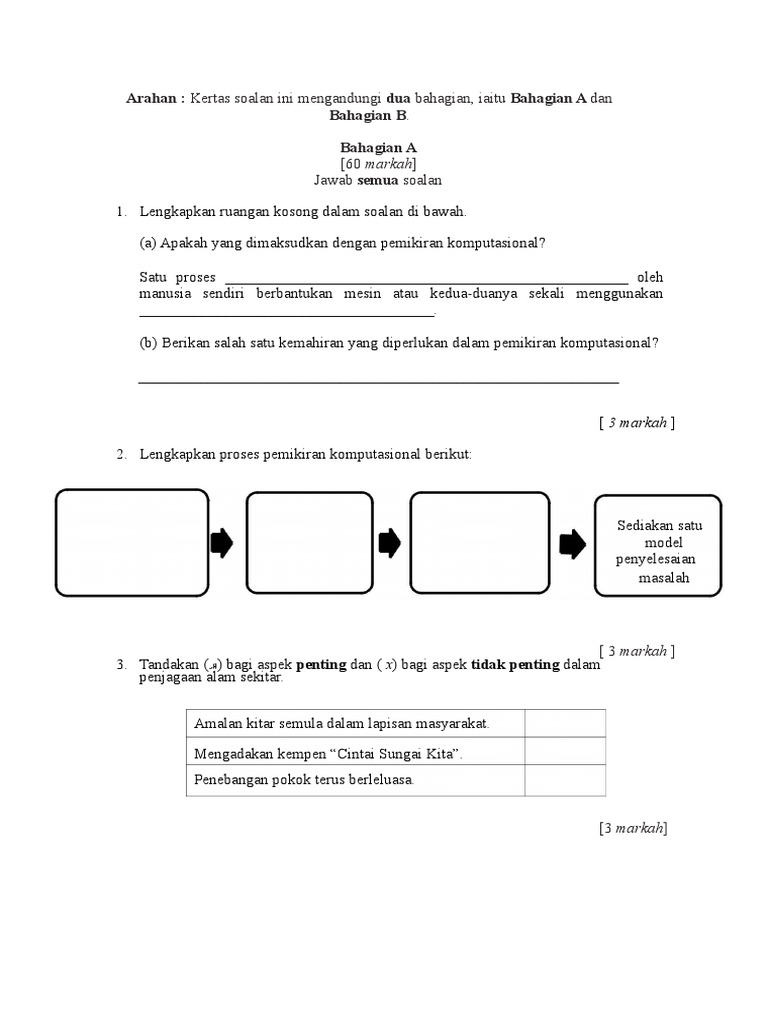 ASK Tingkatan 1 Semesti 2017 | PDF
