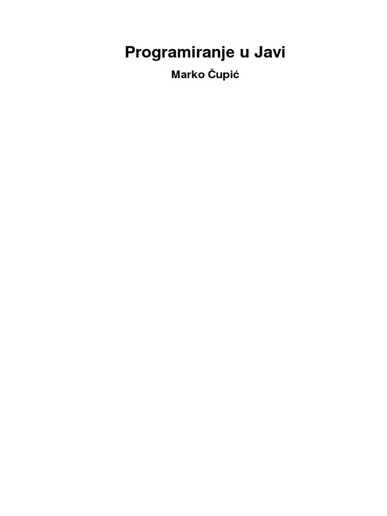 Java Knjiga | PDF