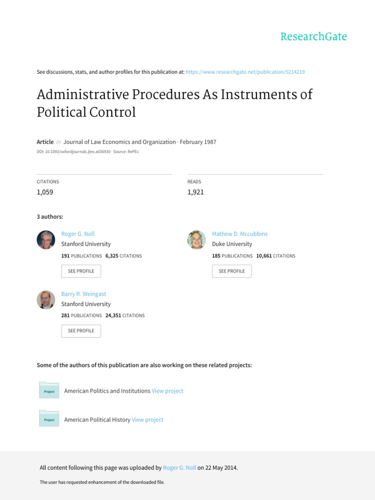 Administrative Procedure | PDF