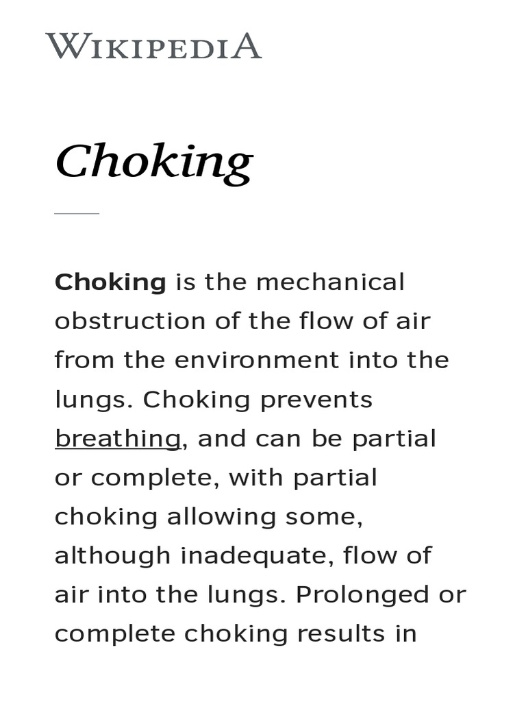 A Comprehensive Guide to Choking: Causes, Symptoms, Treatment Options ...