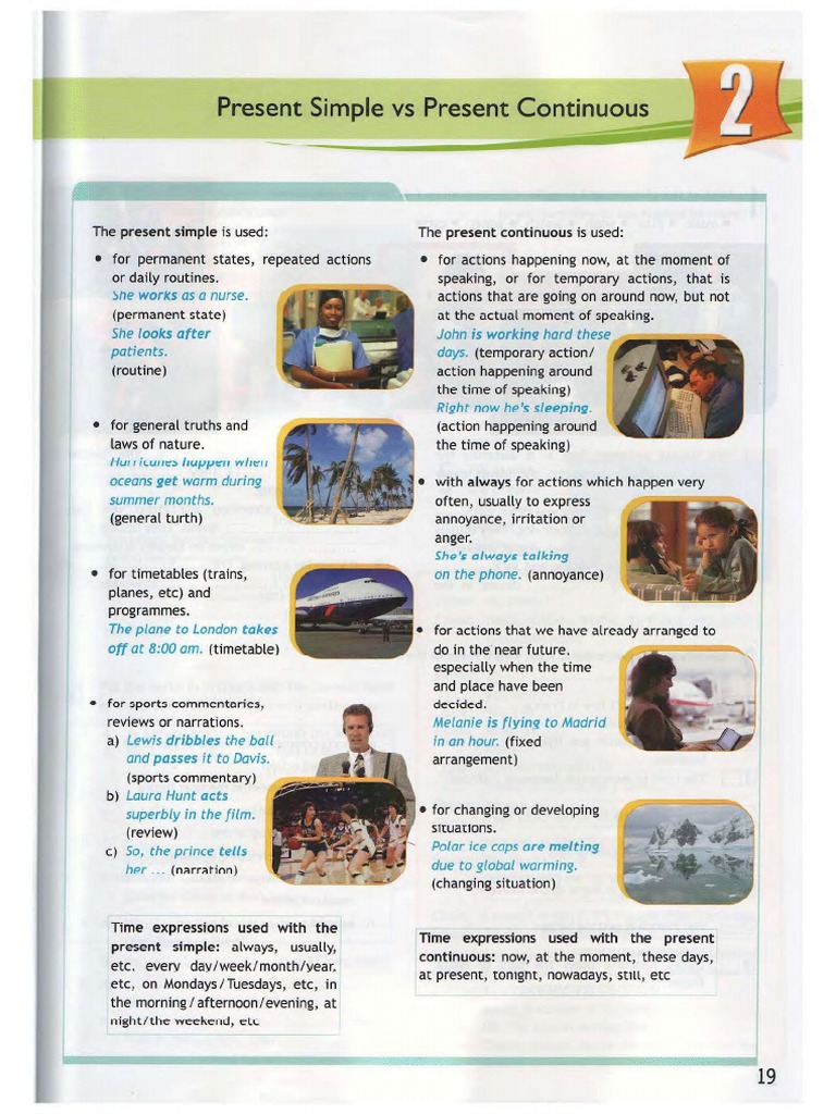 Present Simple Vs Present Continious | PDF