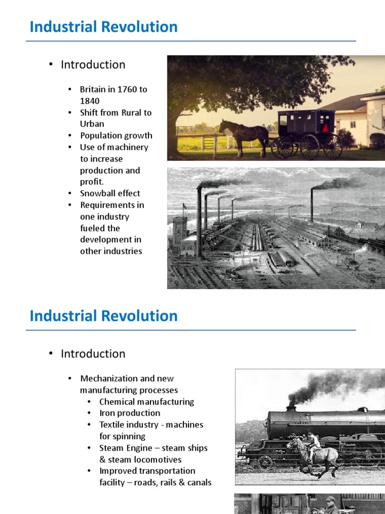 Industrial Revolution: - Introduction | PDF
