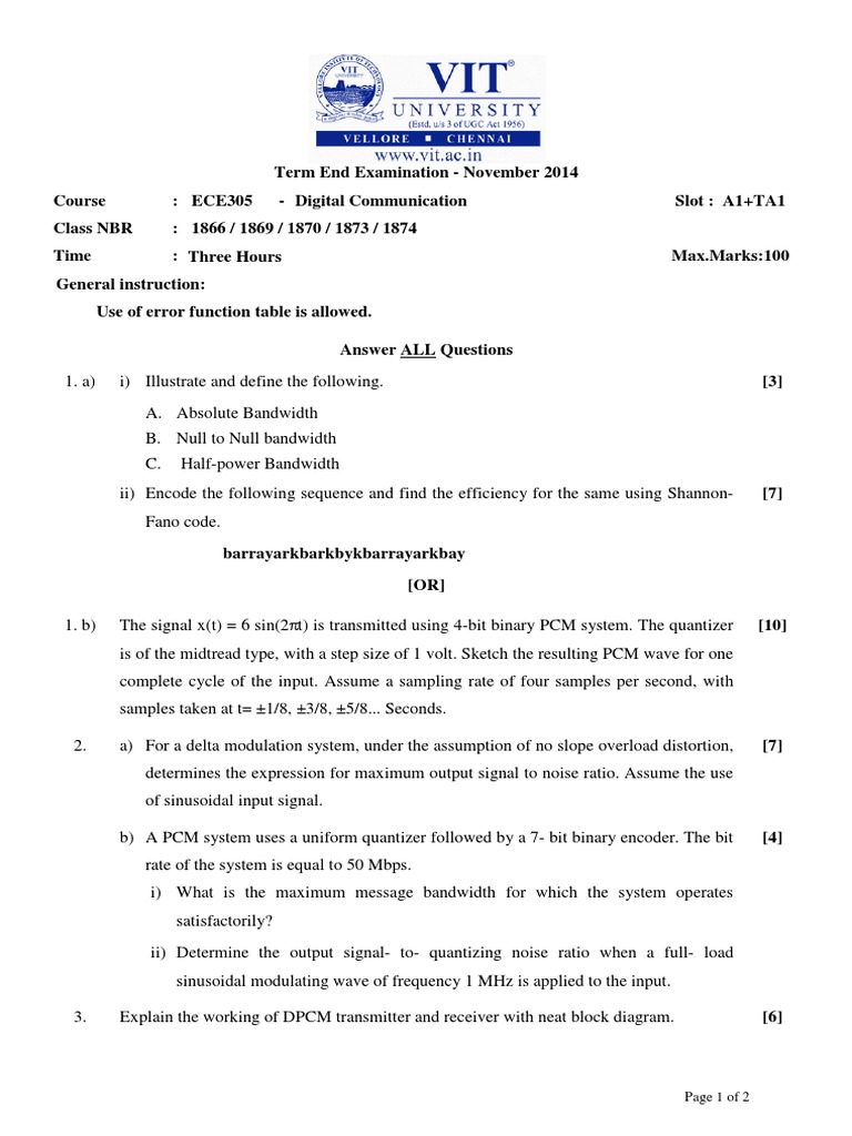 Page 1 of 2 | PDF | Applied Mathematics | Telecommunications Engineering