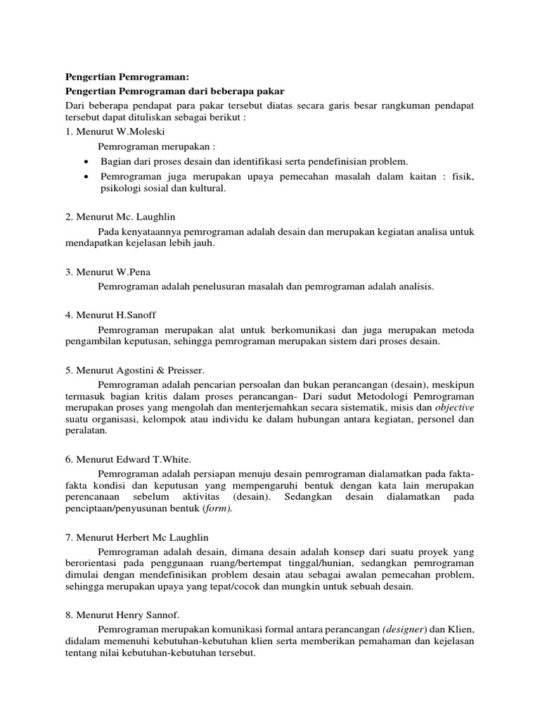 Pengertian Pemrograman | PDF