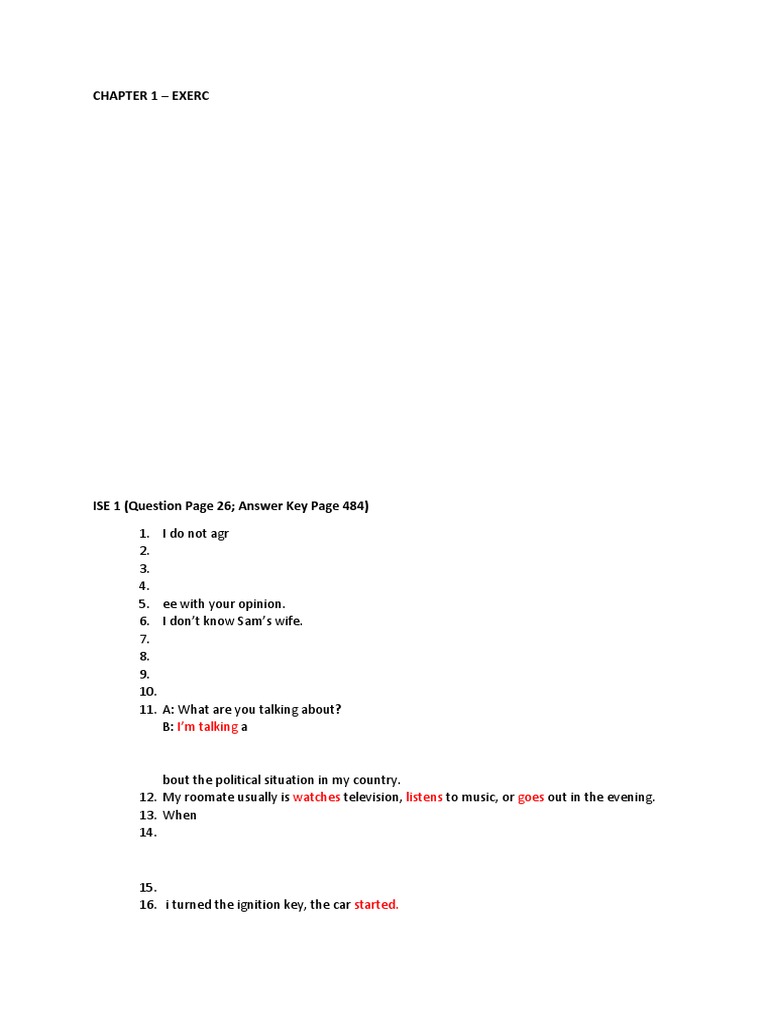 Answer For English Textbook | PDF
