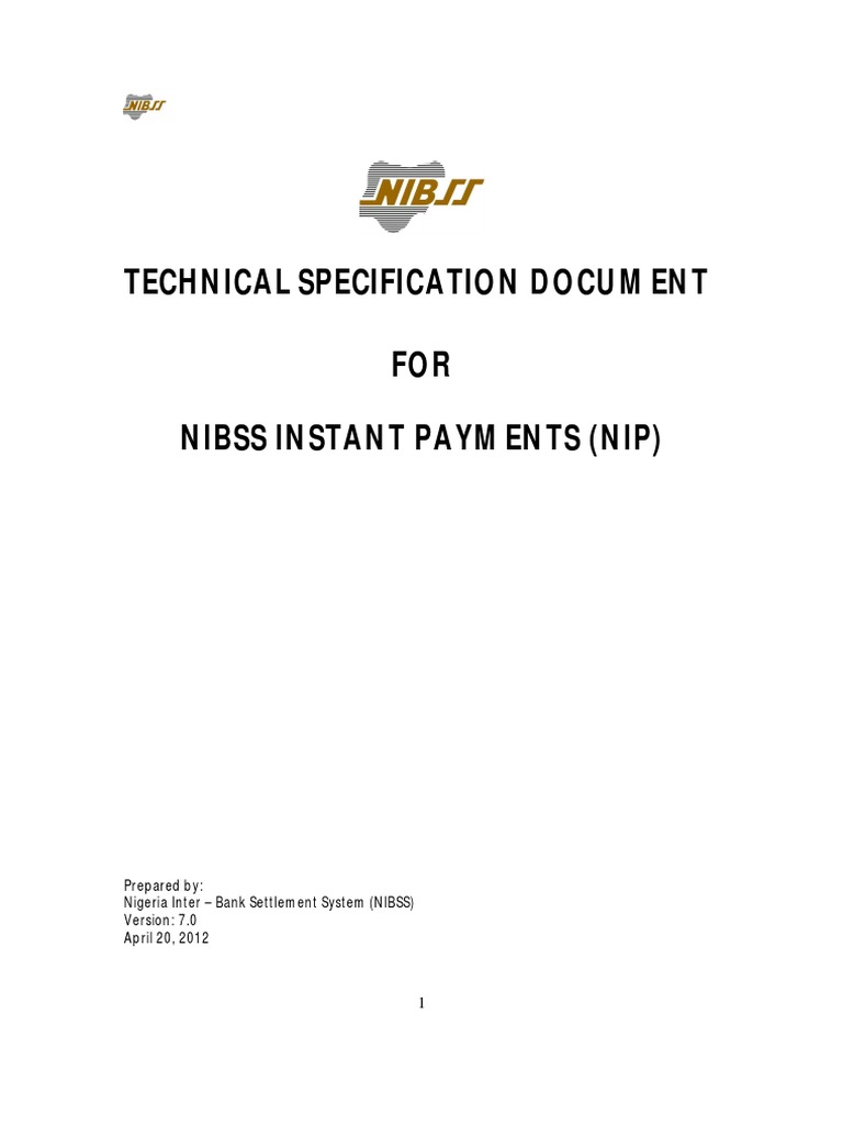 NIBSS Instant Payments Technical Specs | PDF | Debits And Credits ...