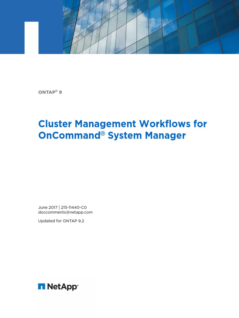 Cluster Management Workflows For OnCommand System | PDF | Ip Address ...