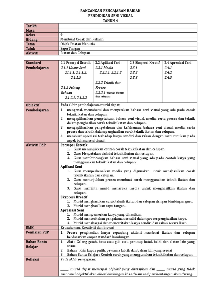 Membuat Corak Dan Rekaan (Ikatan & Celupan) | PDF