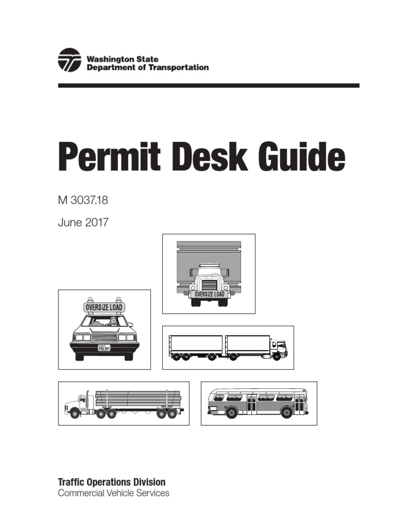 Permit Desk Guide: M 3037.18 June 2017 | PDF | Axle | Semi Trailer Truck