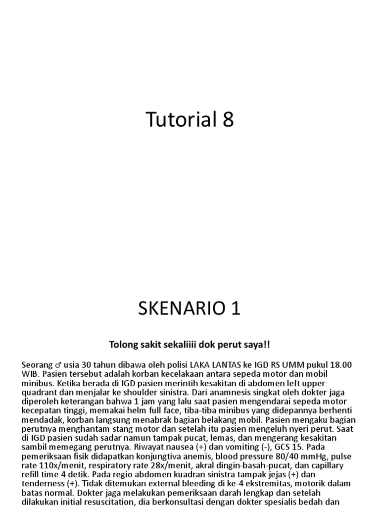 Tutorial 8 - Skenario 1 | PDF | Pengembangan Diri