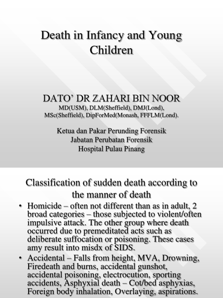 Sudden Death Causes in Infants & Children | PDF | Pneumonia ...