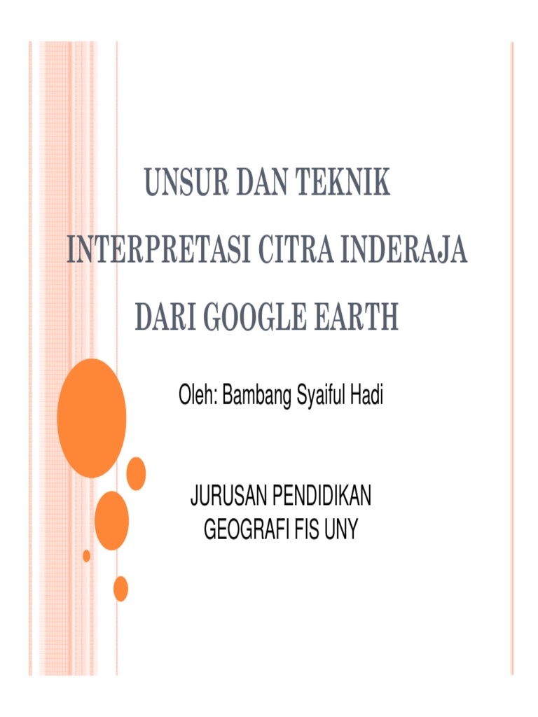 Pengembangan Materi Unsur Dan Teknik Interpretasi Citra | PDF