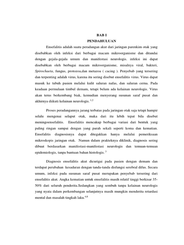 Trias Ensefalitis: Gejala dan Penyebab | PDF