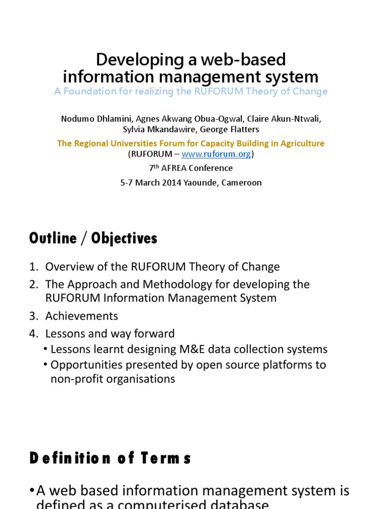 Developing A Web-Based Information Management System | PDF | Scrum ...