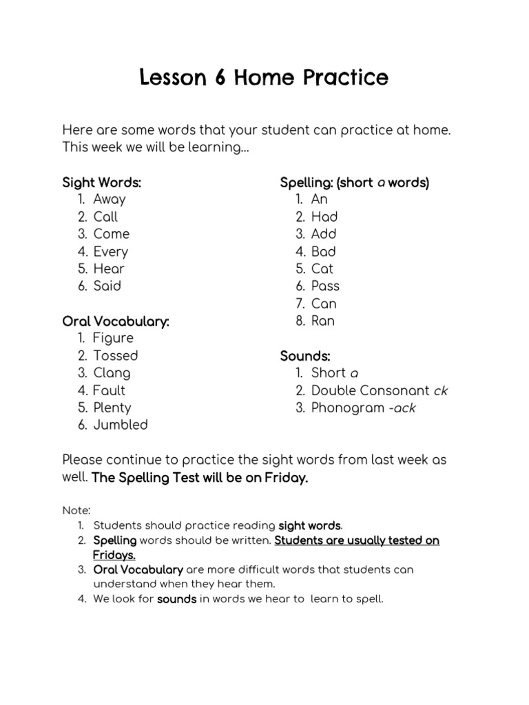 Home Practice for Students | PDF