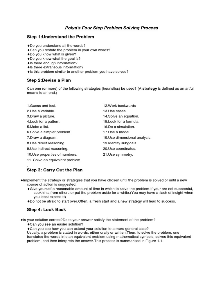 Step 1:understand The Problem | PDF