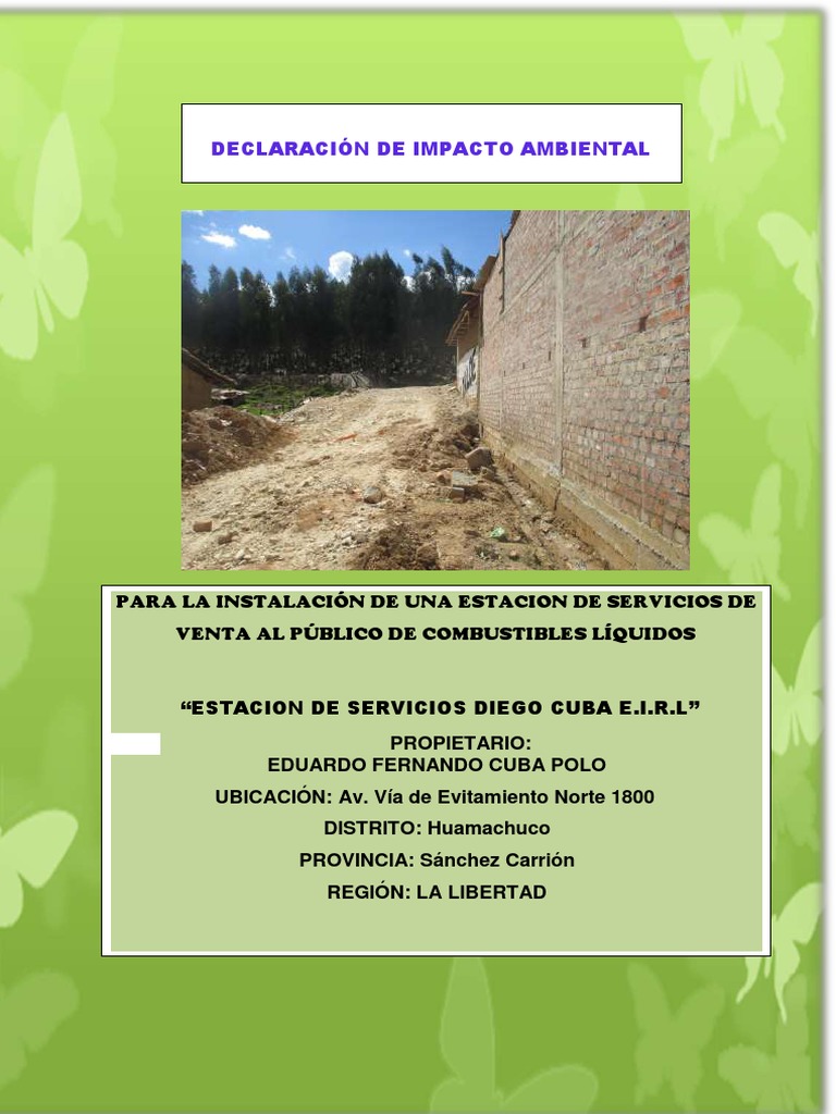 Declaracion de Impacto Ambiental | PDF | Contaminación | Residuos