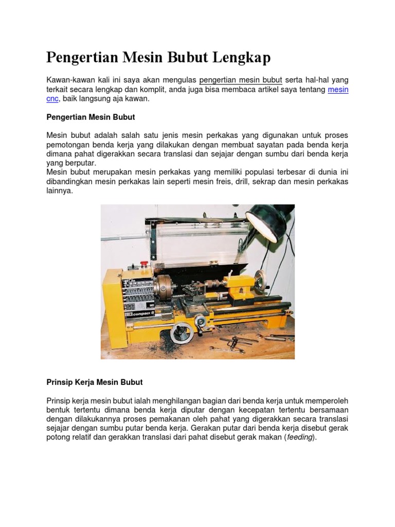 Mesin Bubut | PDF