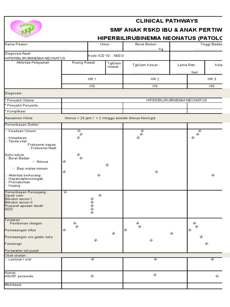 Clinical Pathway Form Hiperbilirubinemia | PDF