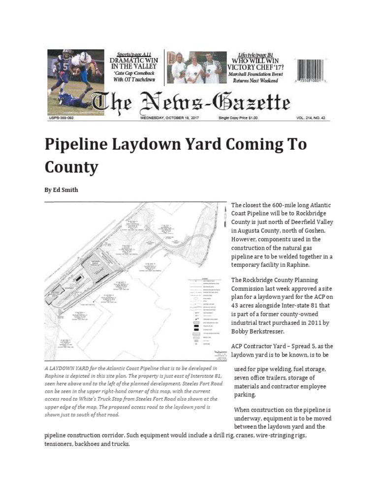 Pipeline Laydown Yard Rockbridge Co VA 2017 | PDF | Energy And Resource ...