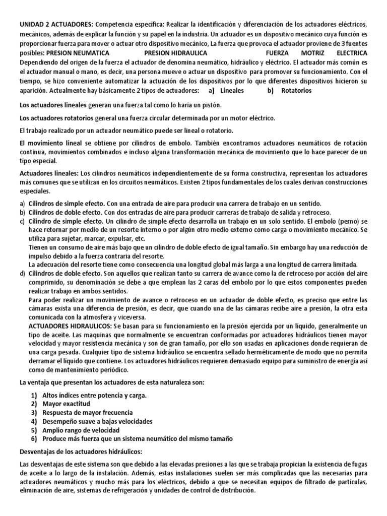 Sistemas Programables Unidad 2 Actuadores | PDF | Solenoide | Física ...