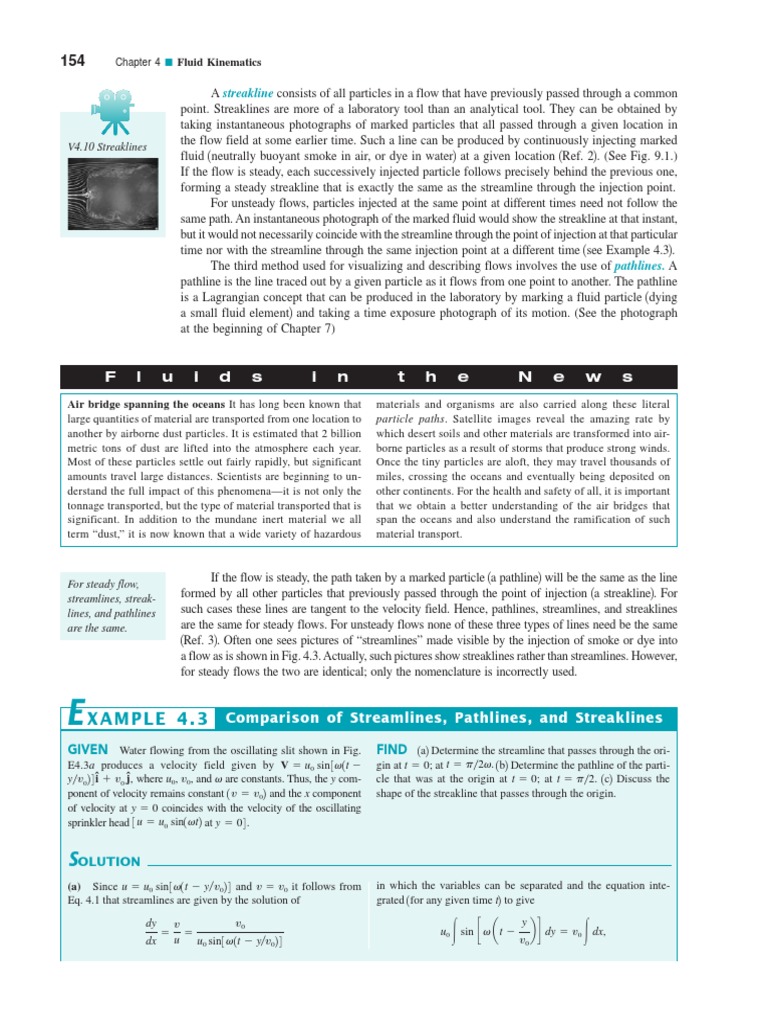 Streamlines Pathlines Streaklines | PDF | Applied And Interdisciplinary Physics | Classical ...