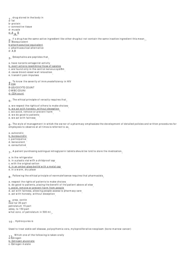 120DHA Questions With Correct Answers | PDF | Pharmacy | Hormone ...