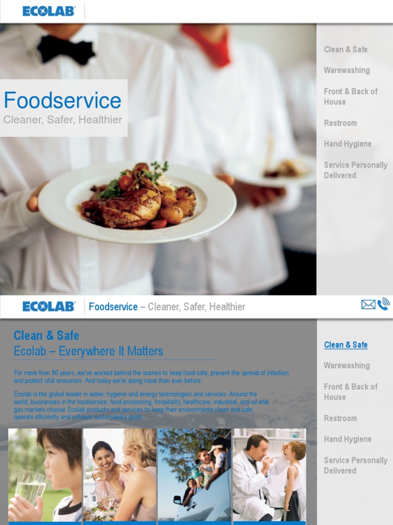 Ecolab FS Brochure 2016 - EN PDF | PDF | Dishwasher | Hygiene