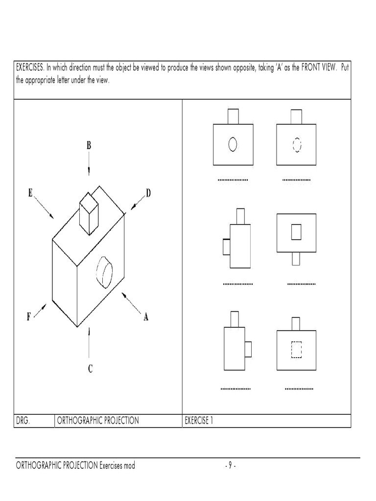 Unit05 8 Orthographic Projection Exercises | PDF | Computer Graphics ...
