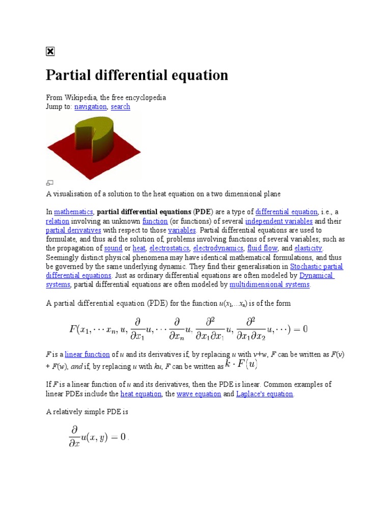 Visualizing Partial Differential Equations | PDF | Partial Differential ...