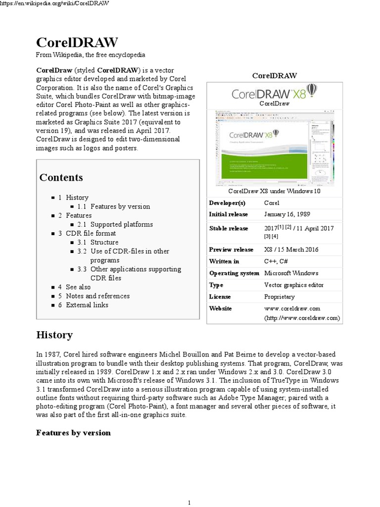 CorelDRAW - Wikipedia | PDF | Graphic Design | Digital Technology