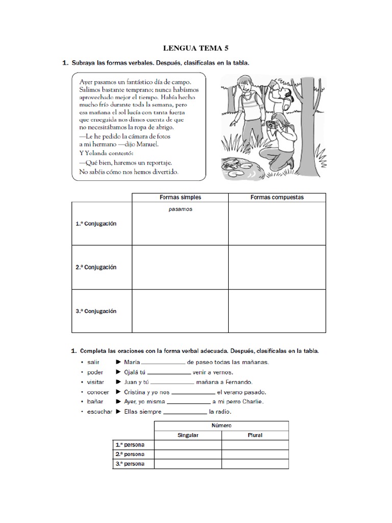 Tema 5 Lengua 6º Primaria | PDF