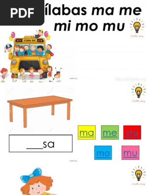 Juego de Silabas (Ma Me Mi Mo Mu)