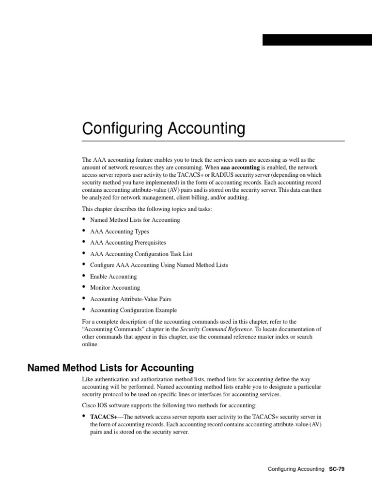 Configuring Accounting | PDF | Radius | Computer Network