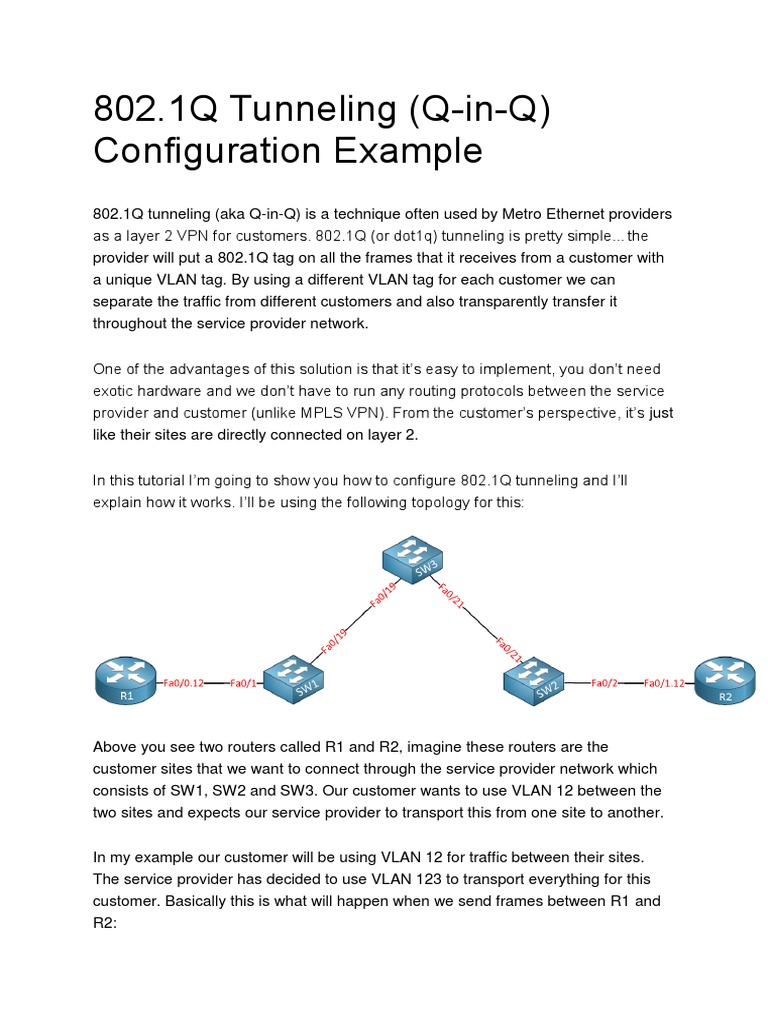 Q in Q Tunneling | PDF | Data | Ethernet